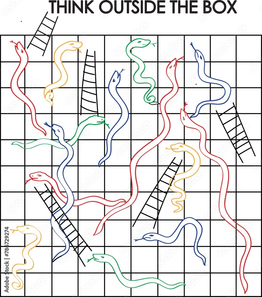 This illustration’s idea is thinking outside the box,the game ...