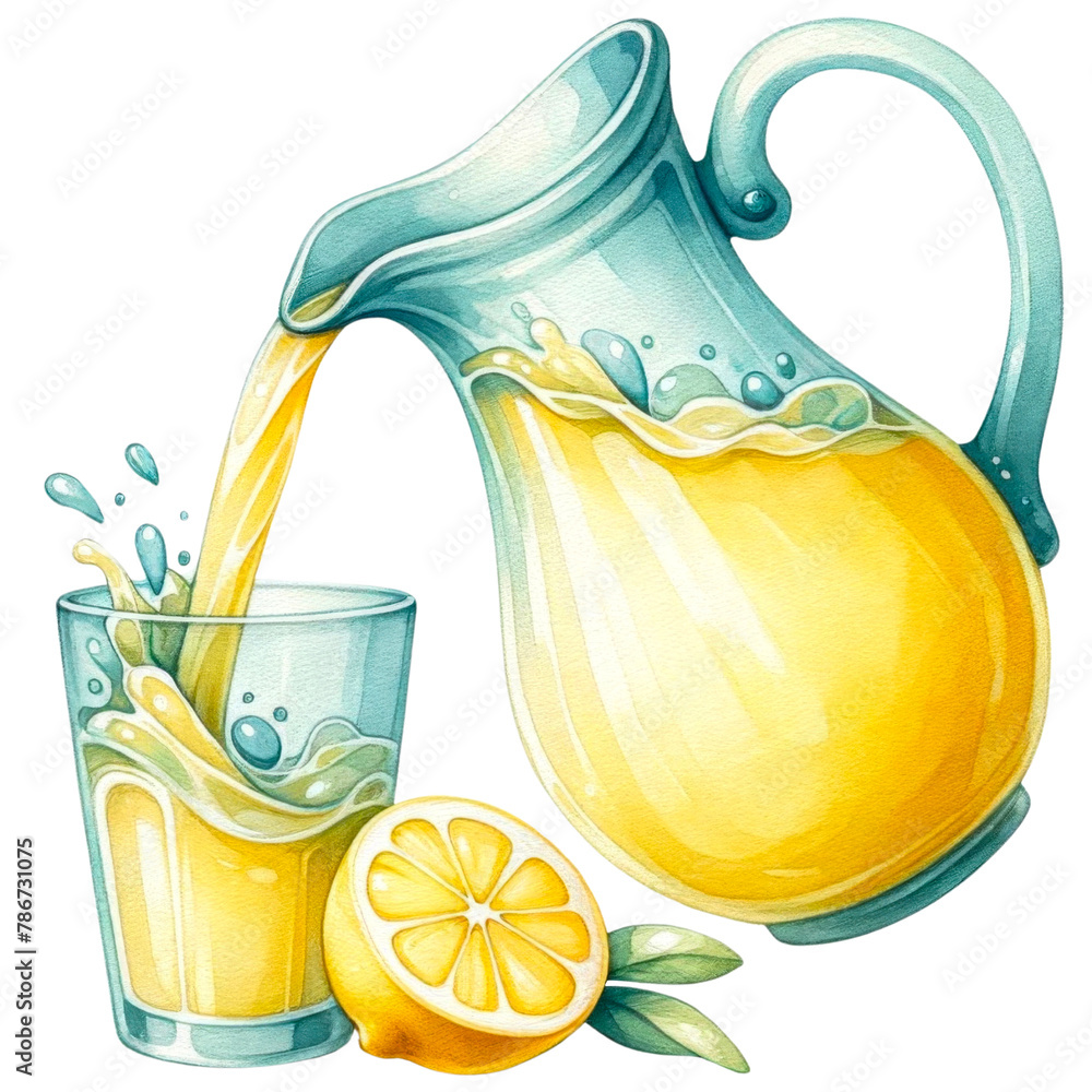 Summer Lemonade Stand and Festive Decorations Clipart, This collection ...