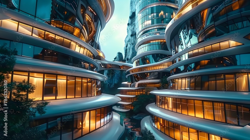 Unique style of architecture, with modern art as the theme, building ...