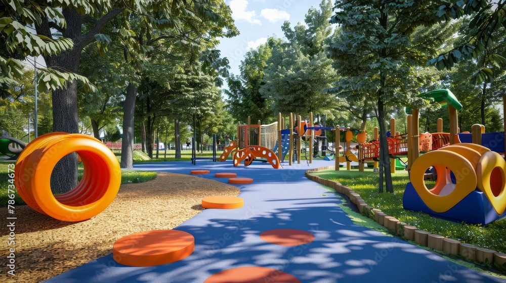3D visualization of an interactive children playground designed by ...