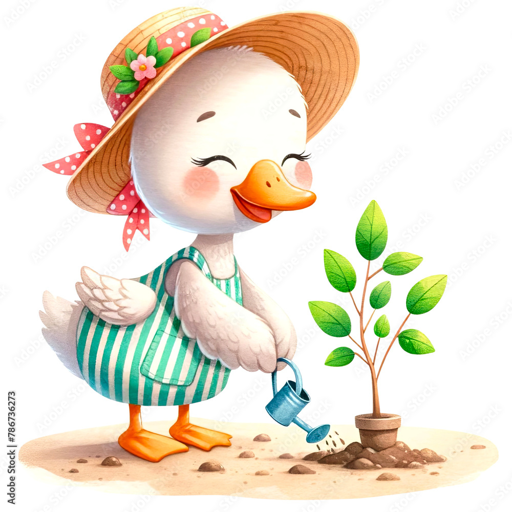 Cute Goose Advocating for Earth Day Clipart Collection, This adorable ...