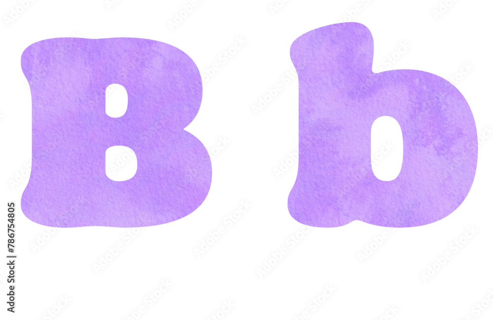 Watercolor alphabet font, symbol, and number set. bold letter pastel ...