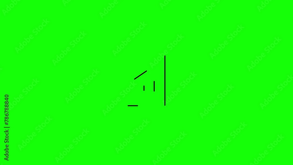 Black outline real estate house on mobile icon with Greenscreen ...