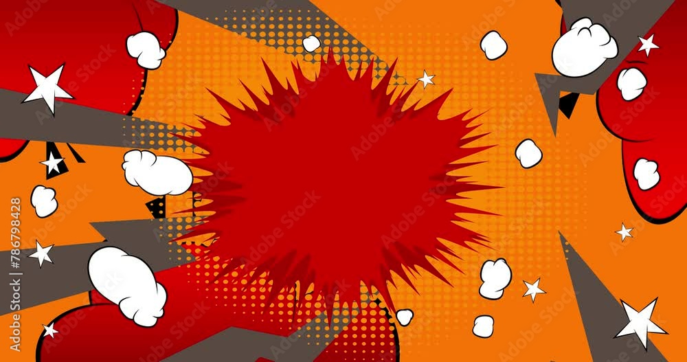 Cool Cartoon background, comic book backdrop. Retro animation comics ...