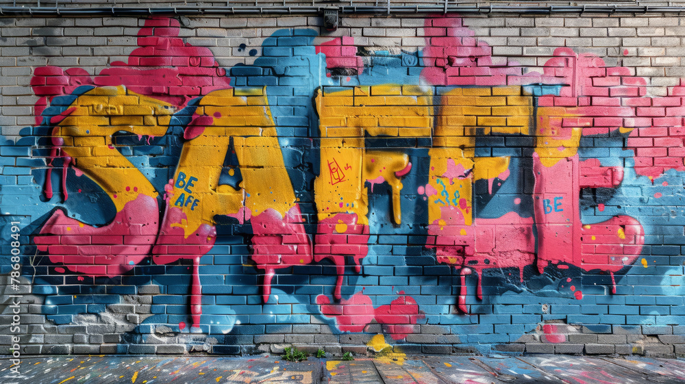 vector 3d realistic graffiti, urban street art style.generative ai ...