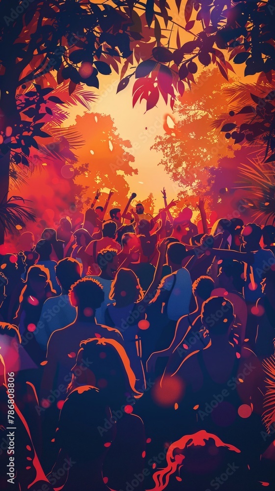 Transform the concept of modern celebrations uniting people into a ...