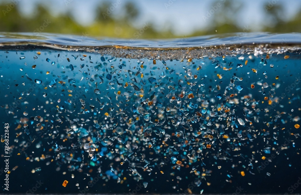 Micro Plastics in Water - Water Contamination - Polluted Earth Concept ...