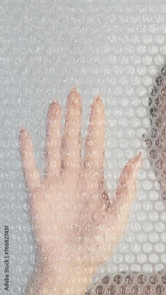 Vertical video. Plastic contamination. Polyethylene waste. Garbage ...