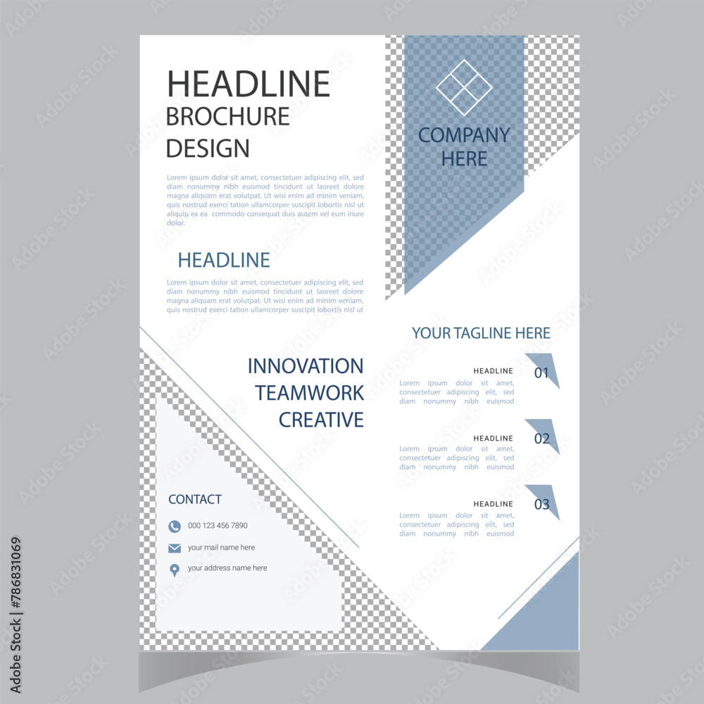 poster flyer pamphlet brochure cover design layout space for photo ...