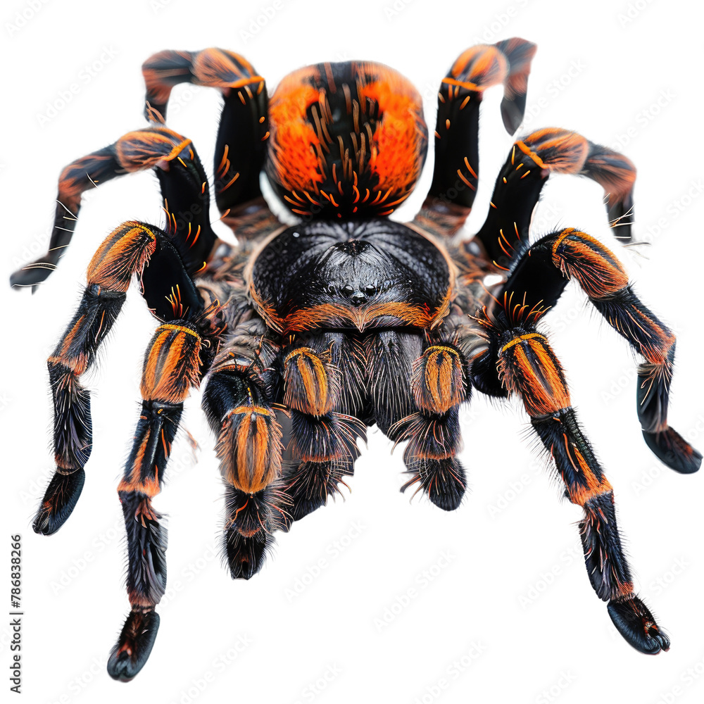 Angry Tarantula Spider On isolated transparent PNG background Stock ...