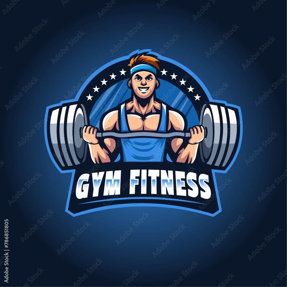 bodybuilding and gym logo. Gym Logo Template. Editable Gym Logo ...