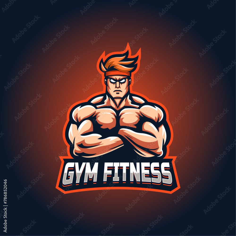 bodybuilding and gym logo. Gym Logo Template. Editable Gym Logo ...