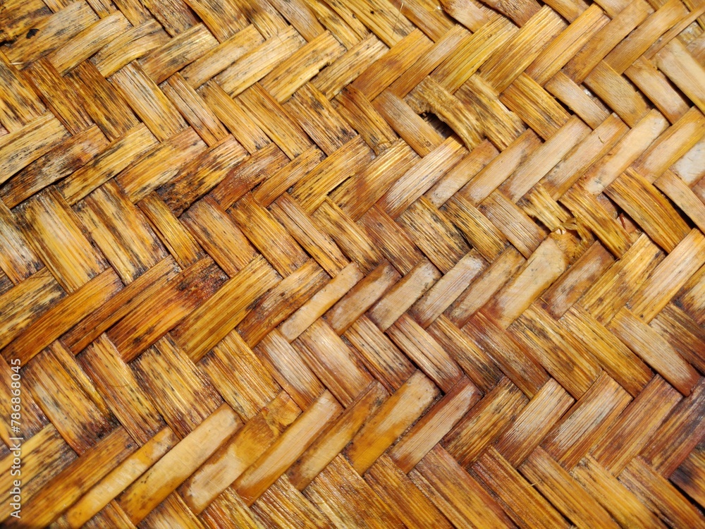 Intricate Basket Weave Pattern Bamboo Basket Pattern Artistry of Bamboo ...