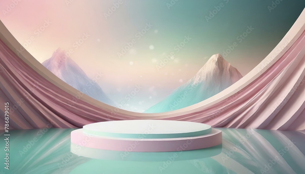 ai generative of hyper realistic of wallpaper with stage and pastel ...