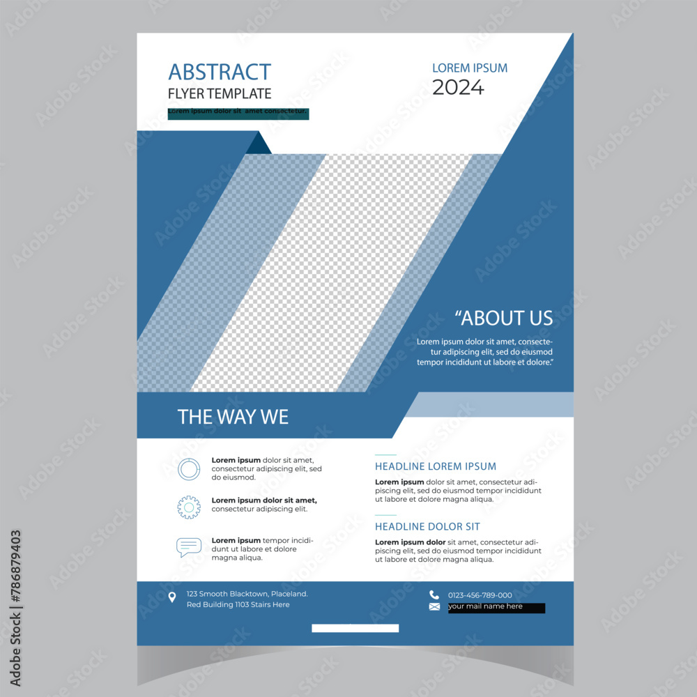 poster flyer pamphlet brochure cover design layout space for photo ...