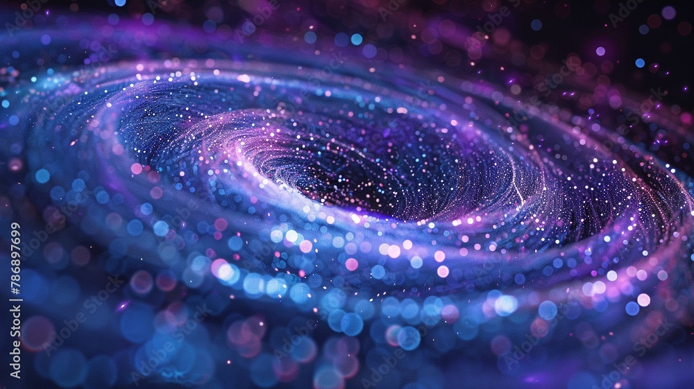 Magic swirl with wind effect on a dark backdrop is an animated 3D ...