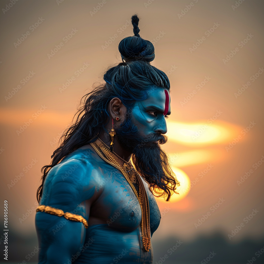 Foto de A man dressed as Shiva, the Hindu god, embodies the deity's ...