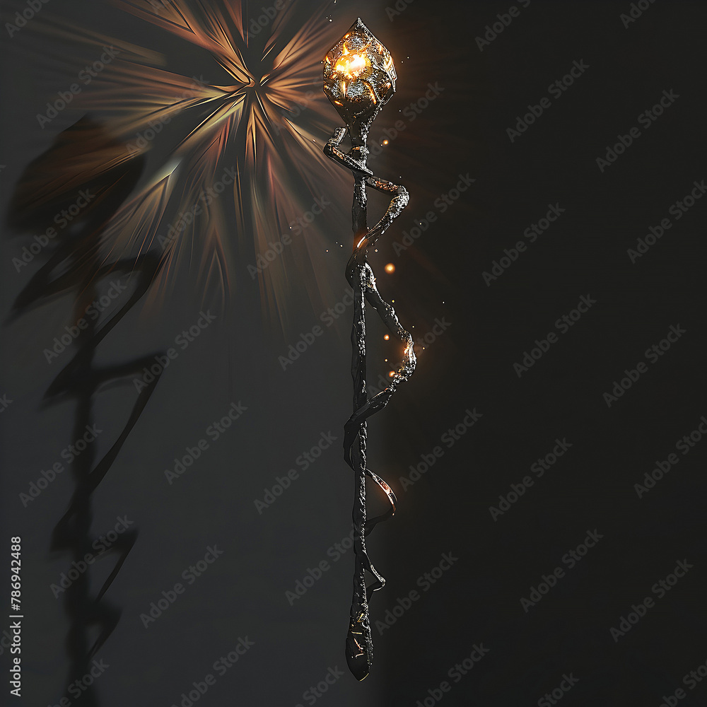 Mesmerizing Magical Wand with Pulsating Glowing Orb Casting Dramatic ...