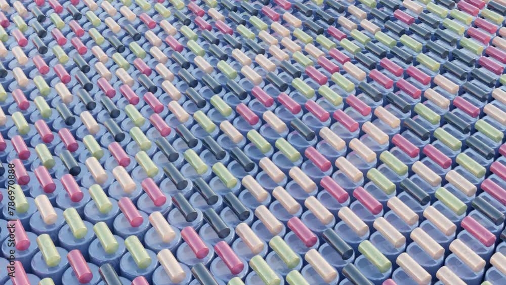 Abstract 3D Animation: Mobile Structure of Cylinders with Smaller ...