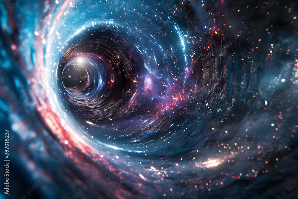 time bends and warps under the influence of gravity and velocity Stock ...