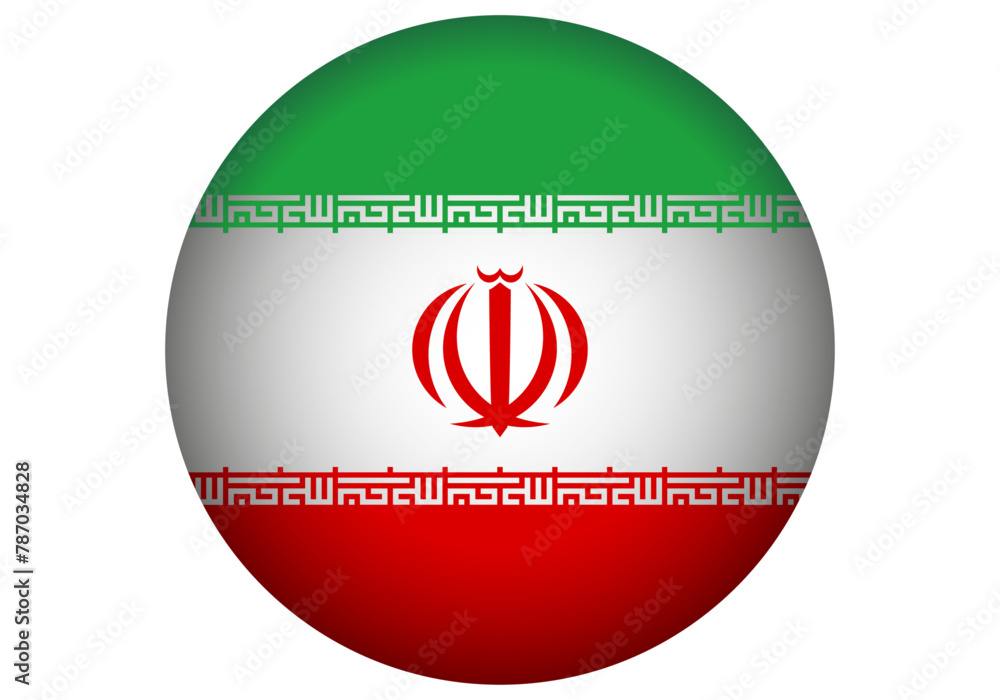 Pin de la bandera de Irán. Símbolo de Irán Stock Vector | Adobe Stock