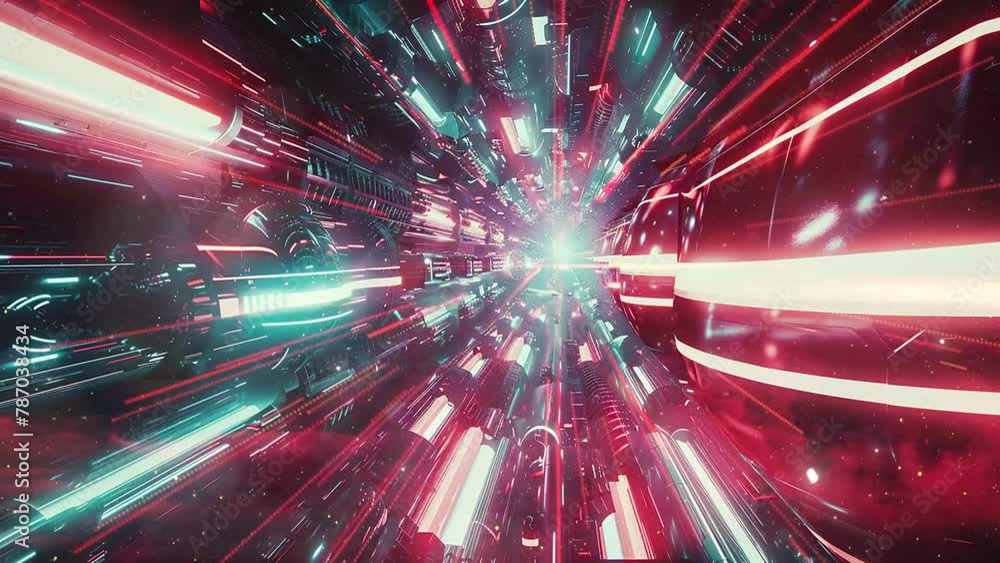 interstellar ballroom aboard a spaceship traveling. seamless looping ...