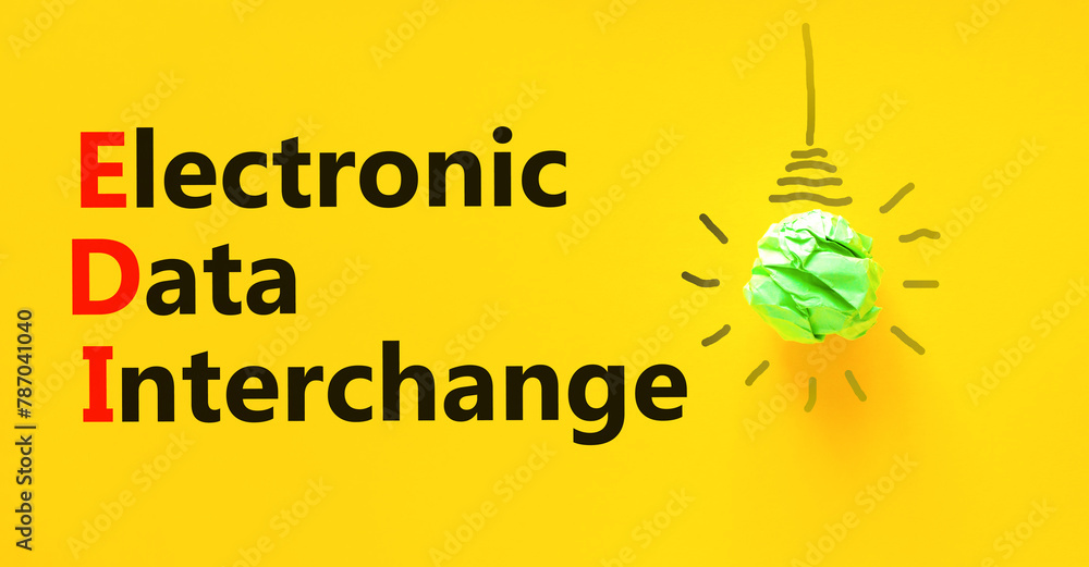 EDI electronic data interchange symbol. Concept words EDI electronic ...