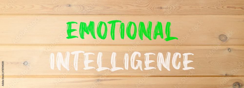 EI emotional intelligence symbol. Concept words EI emotional ...