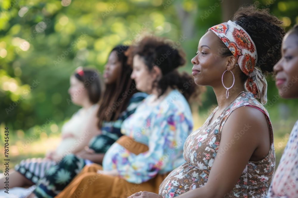 Pregnant women from multicultural backgrounds gather in the third ...