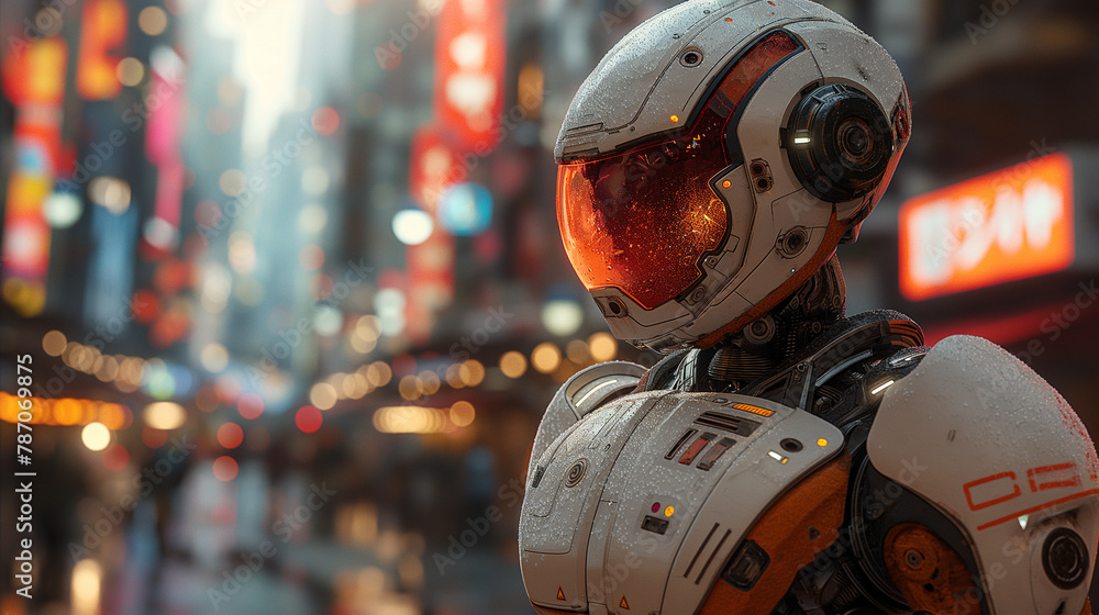 10. Dynamic Duo: Against a backdrop of skyscrapers and neon lights, a ...