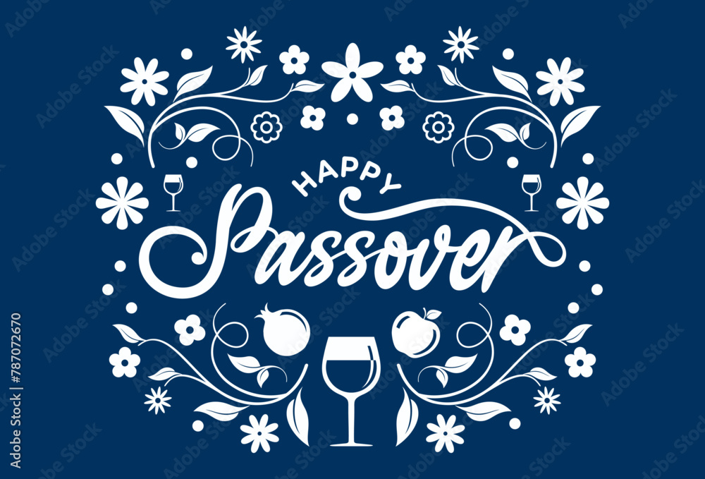 Happy Passover card, graphic, clipart, vector illustration for Happy ...