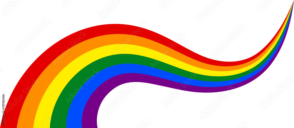 Pride flag stripes isolated on transparent background. Pride month ...
