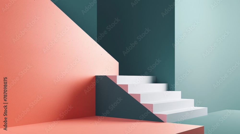 Minimalistic architectural desktop wallpaper featuring abstract shapes ...