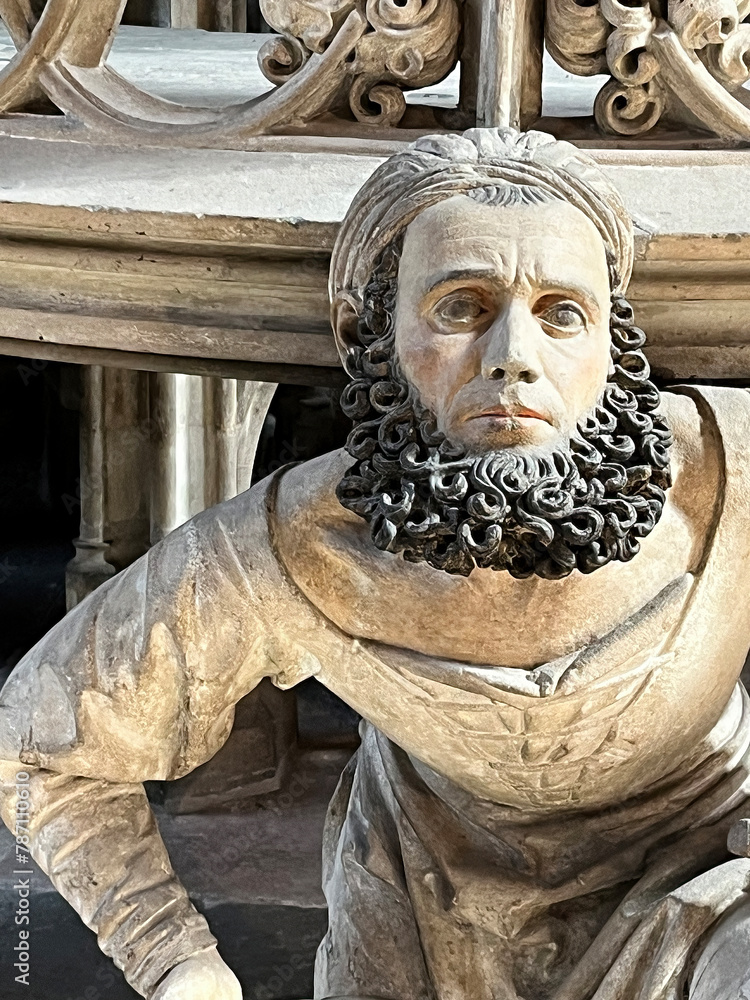 Foto de Nuremberg, Germany, 12 April 2024: Adam Kraft, self-portrait ...