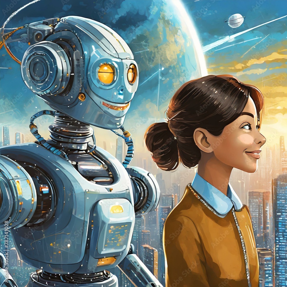 "Imagine a world where humans coexist with sentient robots, and ...