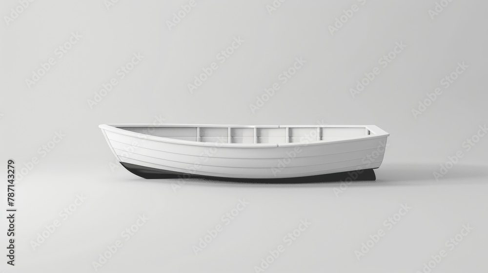 Blank mockup of a minimalist boat sign with a simple black and white ...