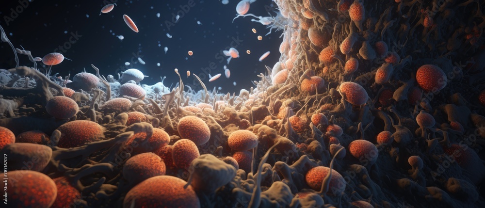 An intense 3D animation of a battle within the human hair follicles ...