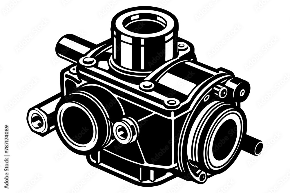 carburetor vector silhouette illustration Stock Vector | Adobe Stock