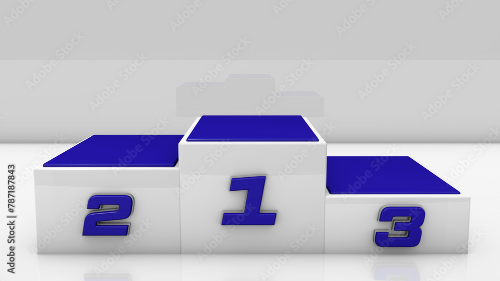 Podium square for first, second and third place. Award ceremony ...