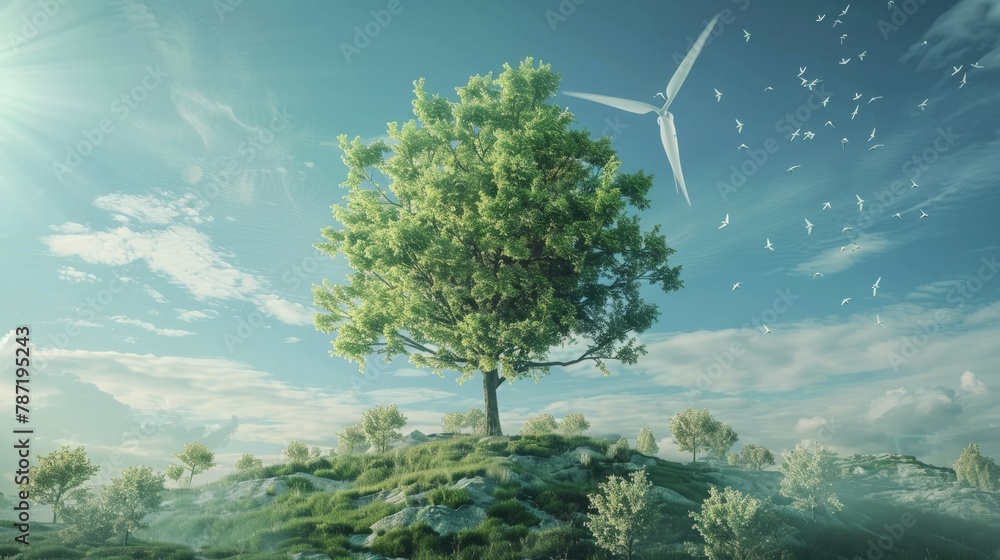 Renewable energy by 2050 Carbon neutral energy or greenhouse gas ...