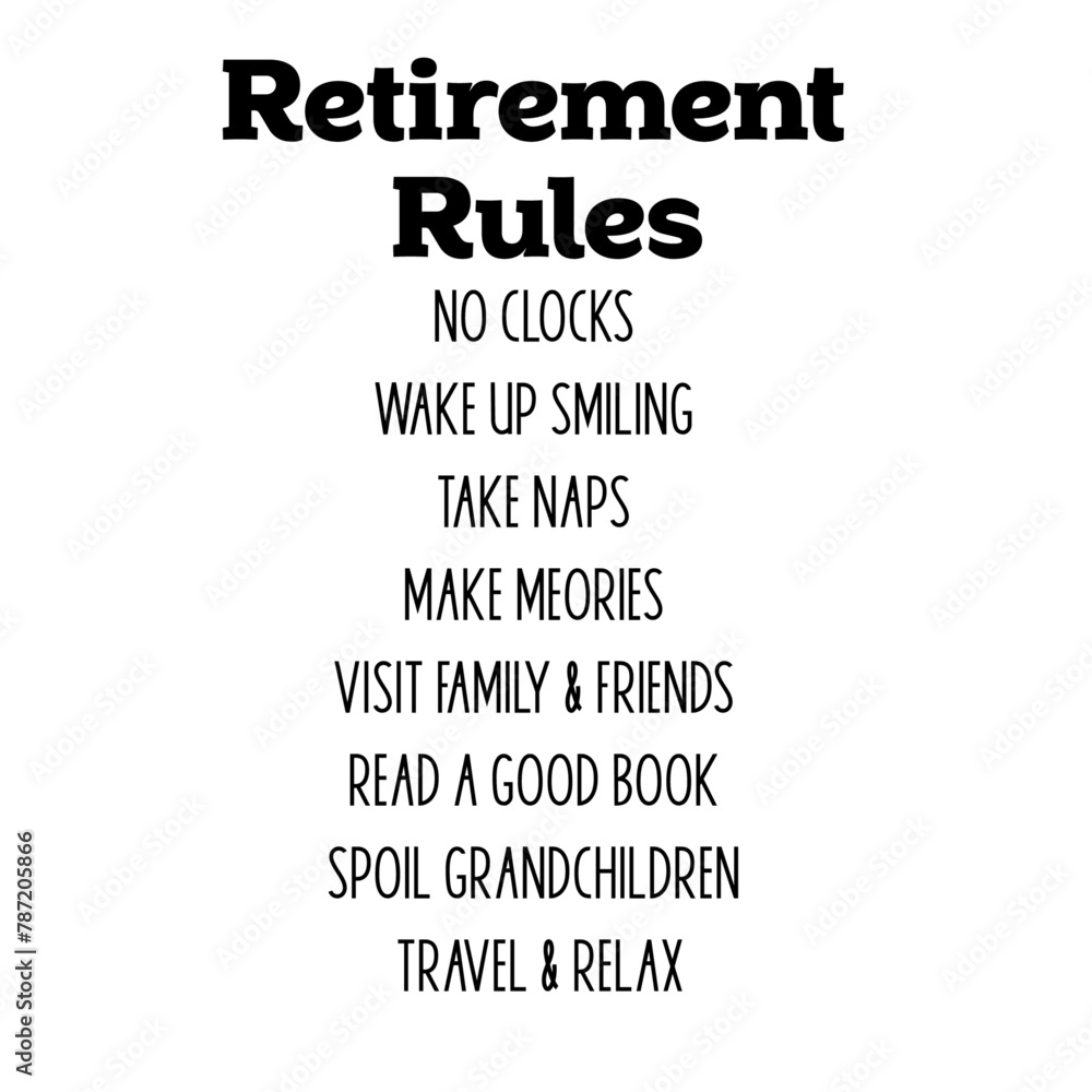 Retirement RulCricut Cut, Silhouette Cut, SVG Cut File, PNG File ...