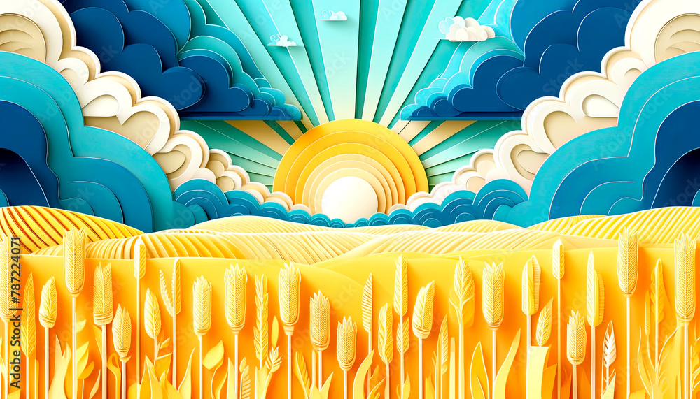 Dynamic paper art capturing Shavuot, the Jewish festival celebrating ...