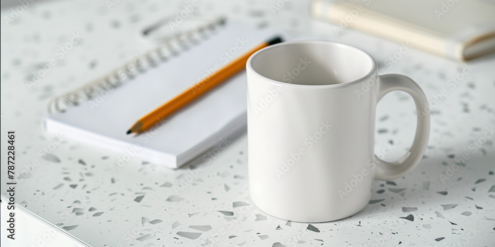 Blank mug POD product white cup mockup modern home mother wife simple ...