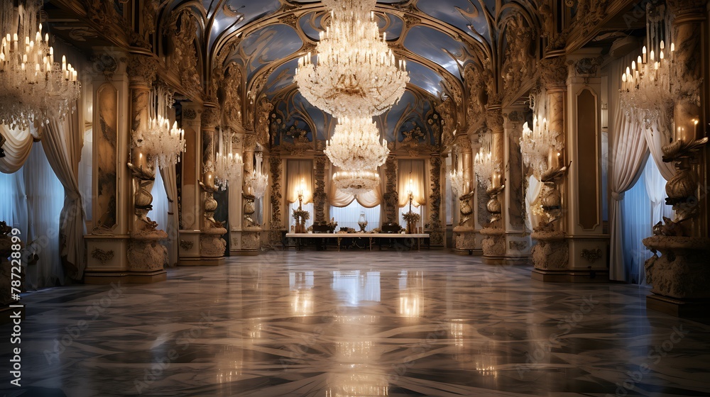 Extravagant Venetian Ballroom: an extravagant ballroom with Venetian ...