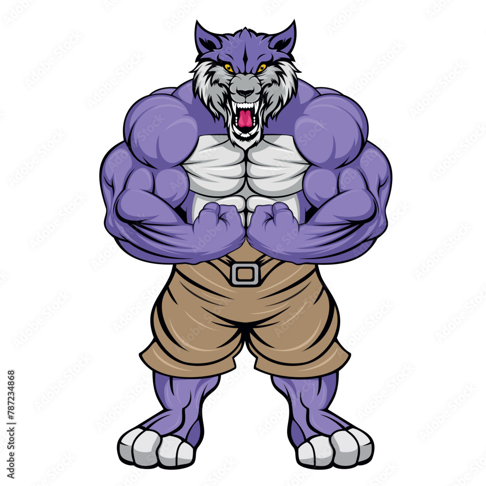 wolf vector art illustration strong wolf design Stock Vector | Adobe Stock