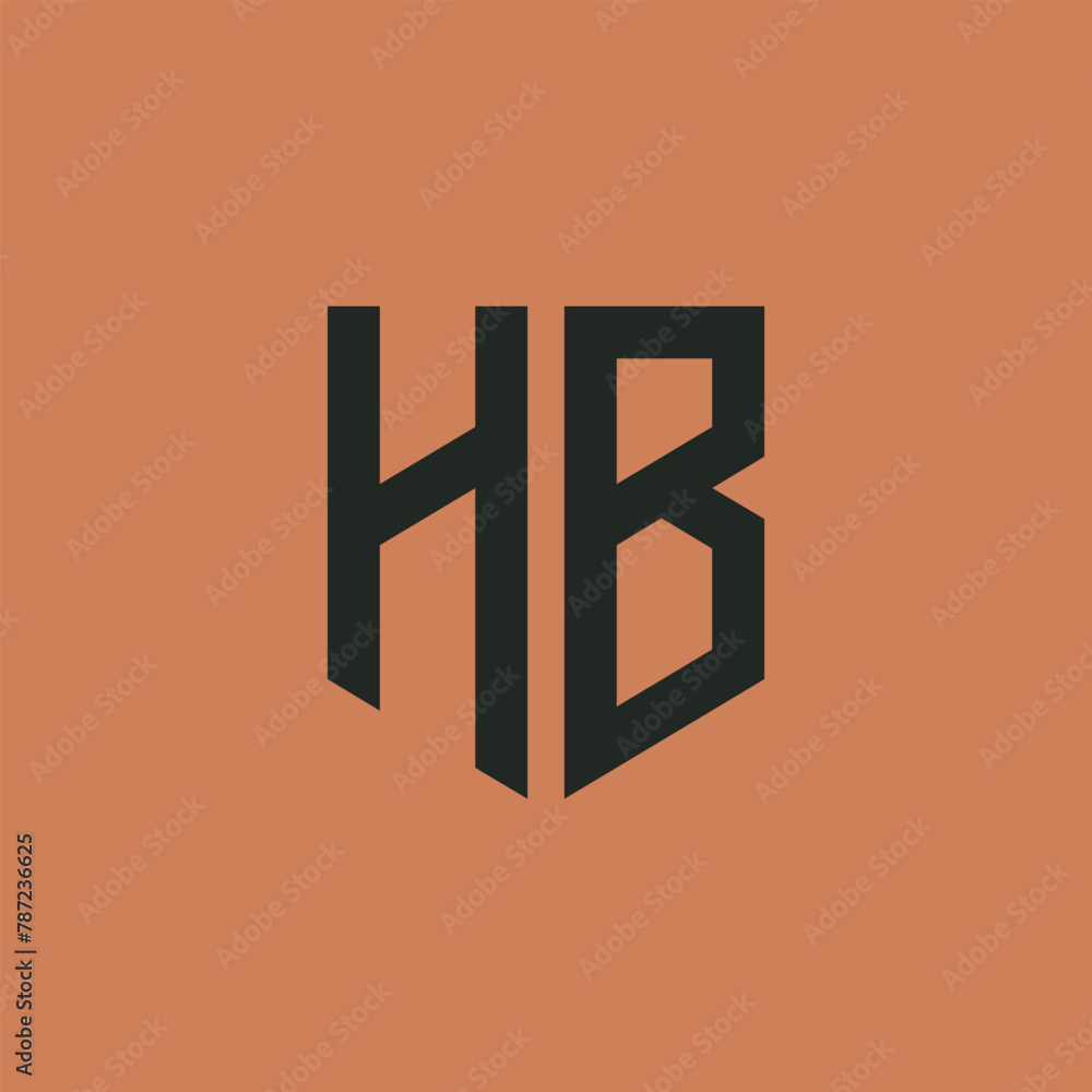 HB. Monogram of Two letters H and B. Luxury, simple, minimal and ...