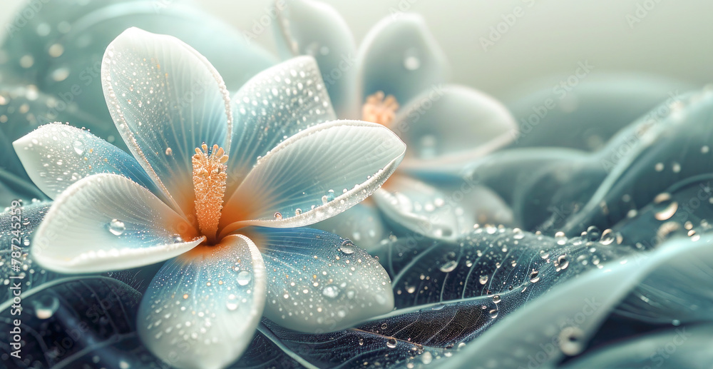 Abstract floral background illustration, artistic modern futuristic ...