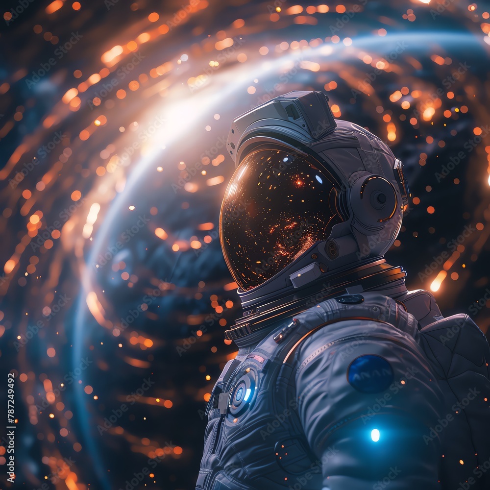 Bring the cosmic drama to life! Craft a surreal space exploration scene ...