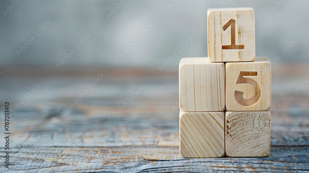 Plus sign in wooden cube block stack added value benefits additional ...