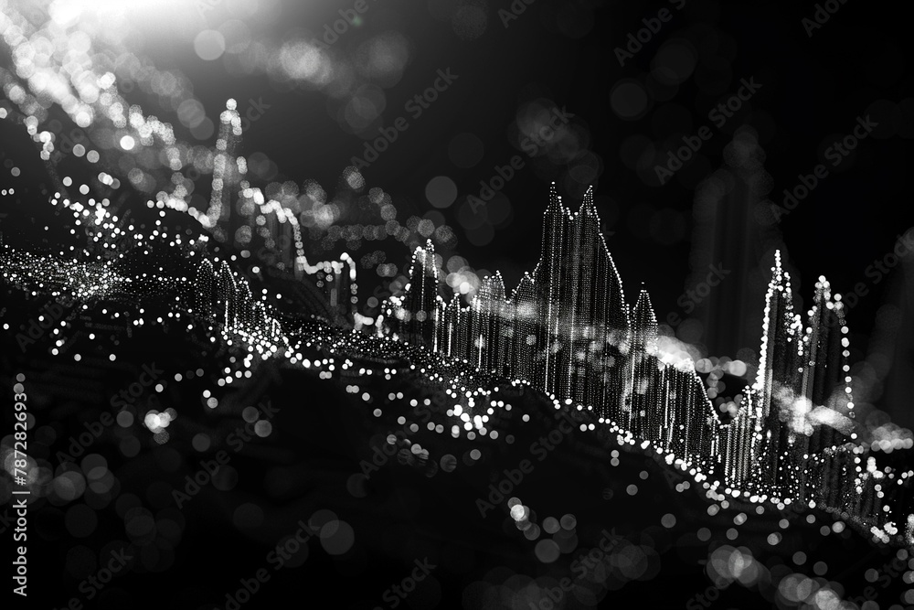 Graph with jagged lines, representing the dramatic ups and downs of a ...